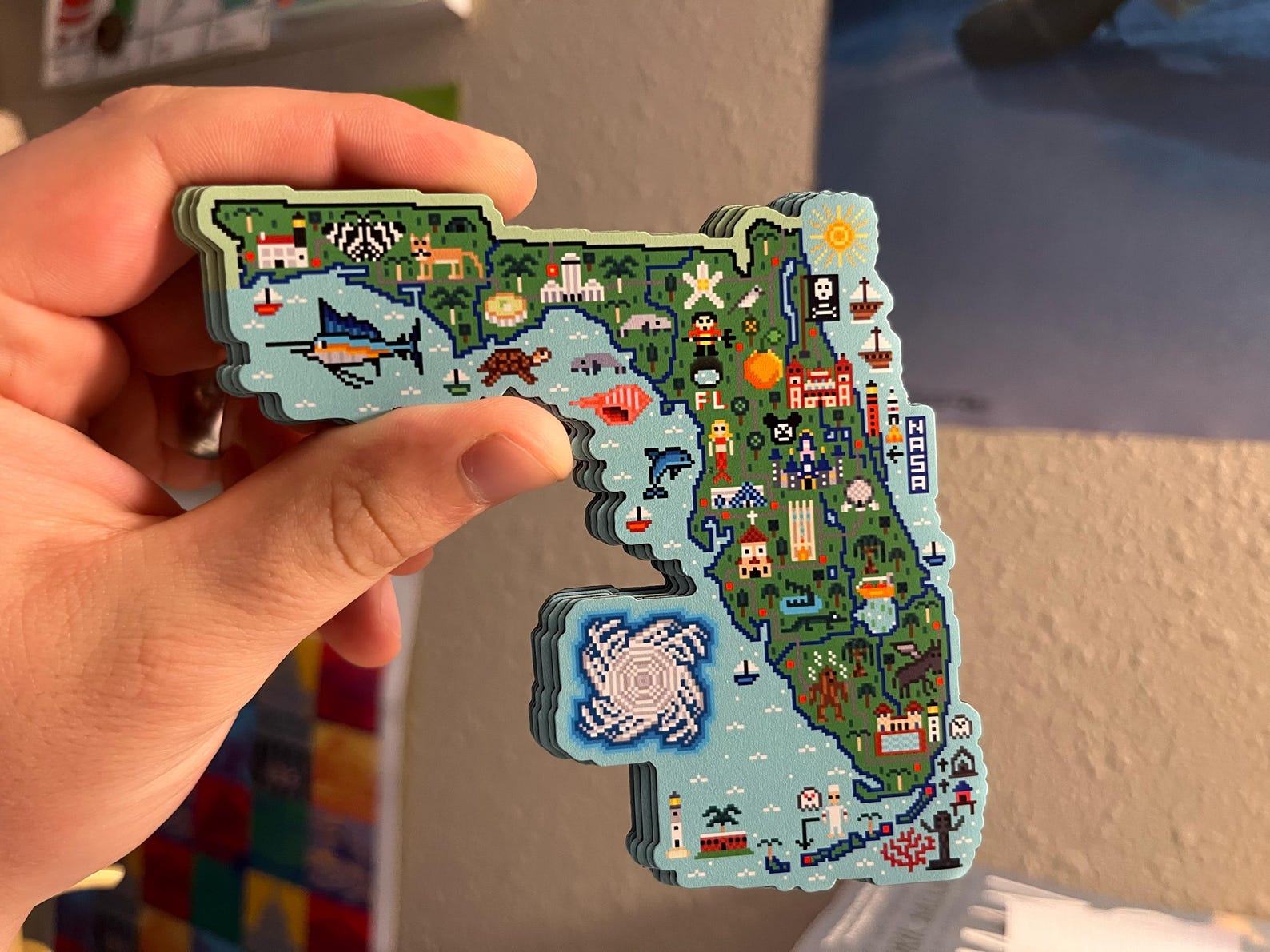 Florida Pixel Magnet - Etsy