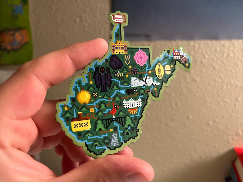 West Virginia Pixel Magnet - Etsy