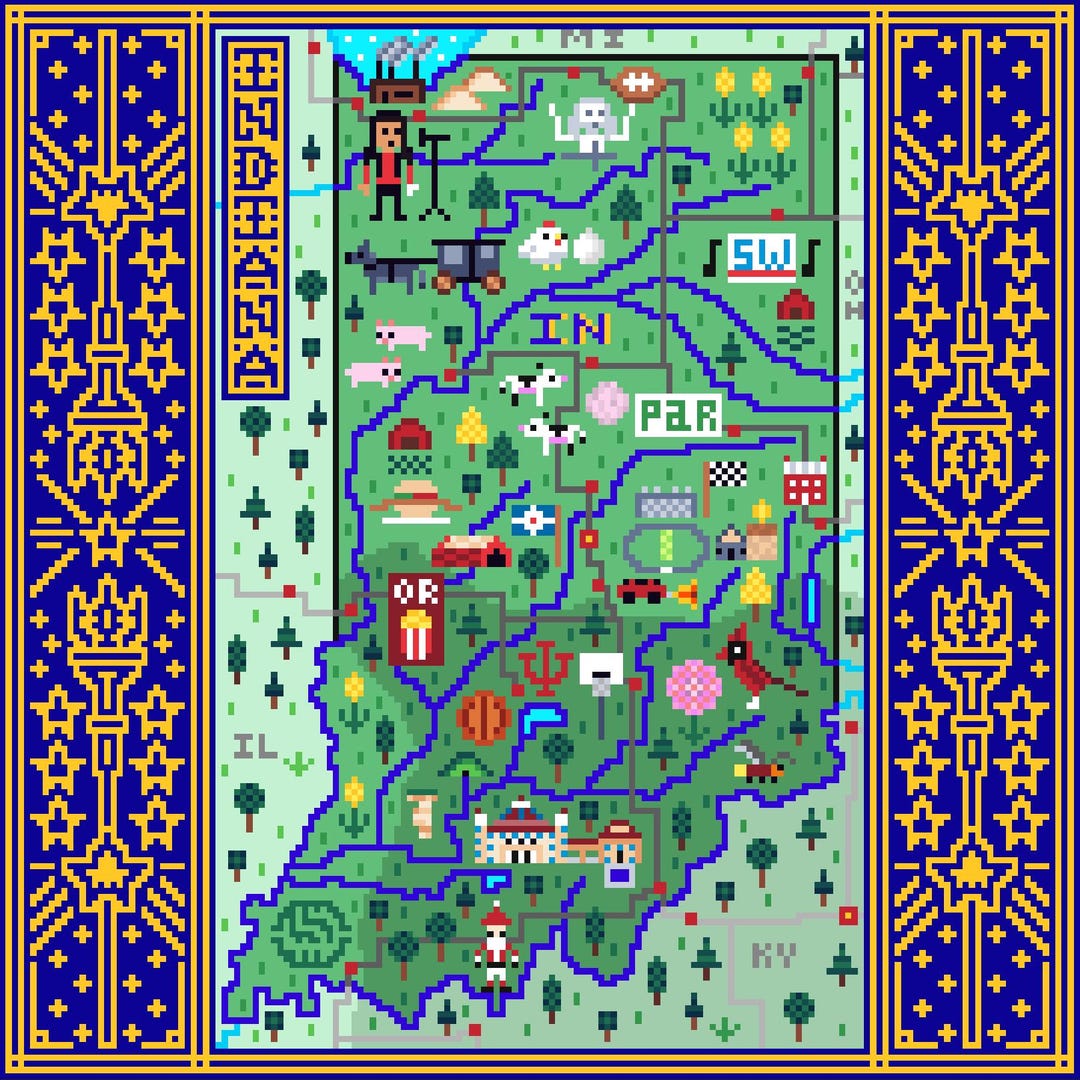 Indiana Print - Etsy