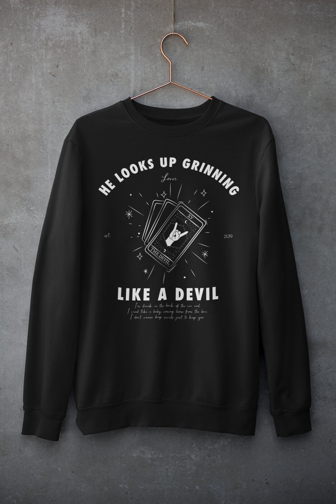 He Looks up Grinning Like A Devil Cruel Summer Lover Unisex Heavy Blend ...