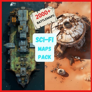 Sci-fi Battlemaps 2000 Maps Bundle for Vttrpg (foundry,roll20,...), RPG ...