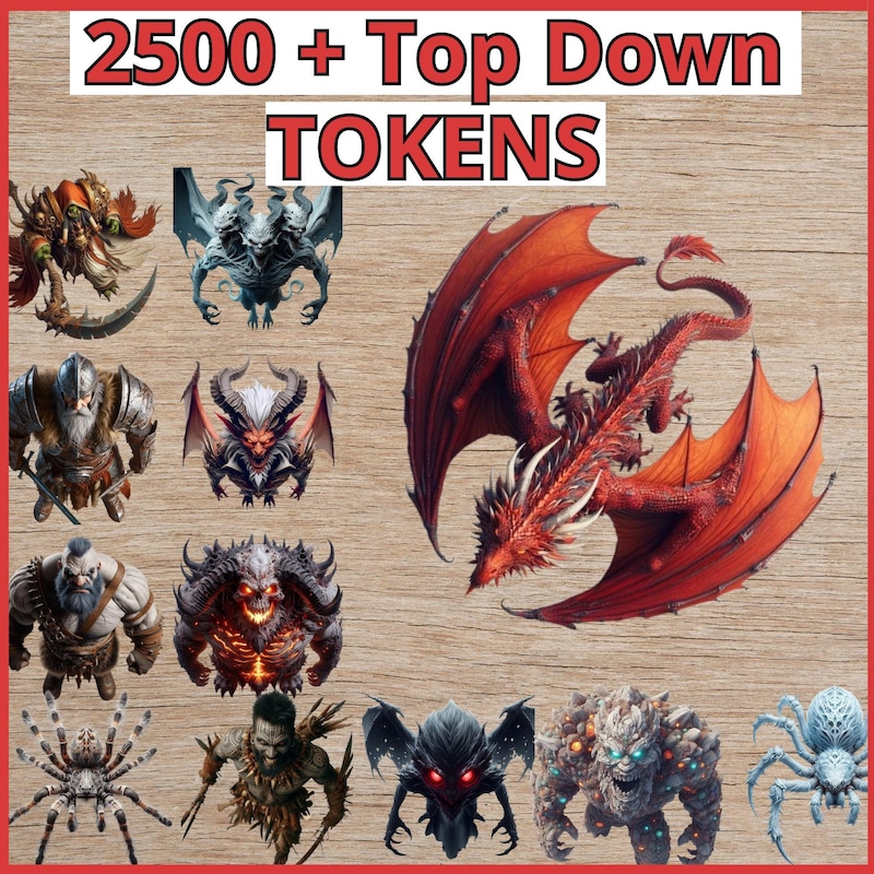 Monster Tokens - Etsy