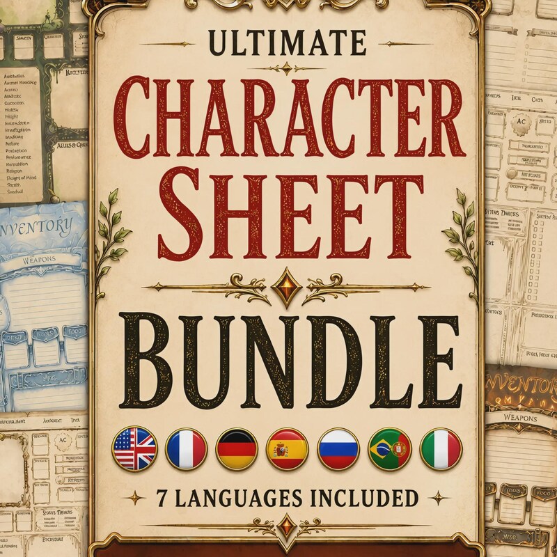 Dnd Character Sheet - Etsy
