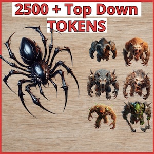 2500 Top-down RPG Tokens – 2D Tabletop Tokens, Creature Art for Dungeon ...
