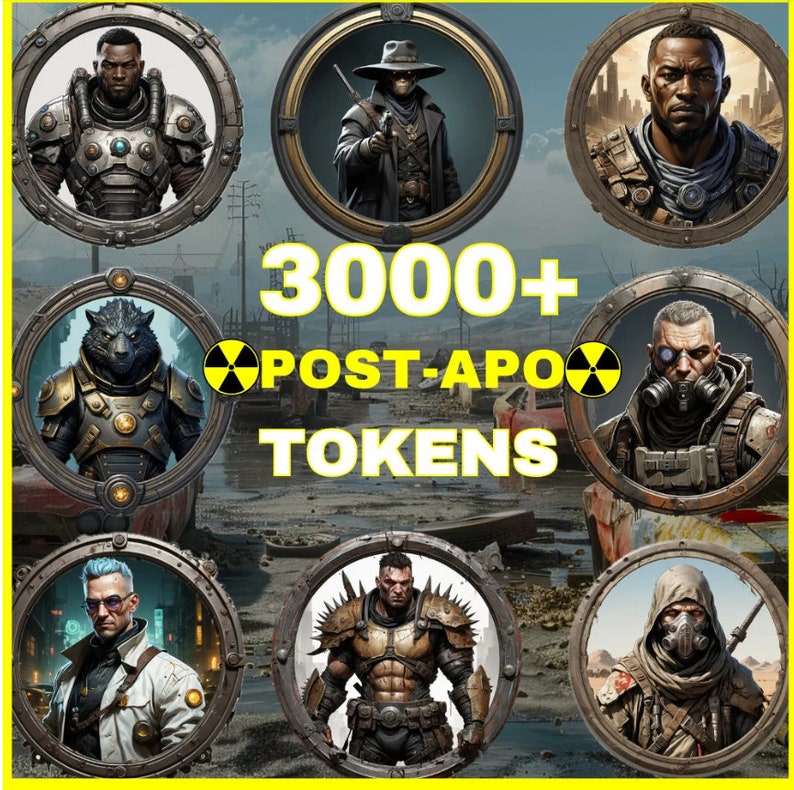 Post Apocalyptic Bundle 6000 Nuclear Fallout Maps & Tokens , Post Apo ...