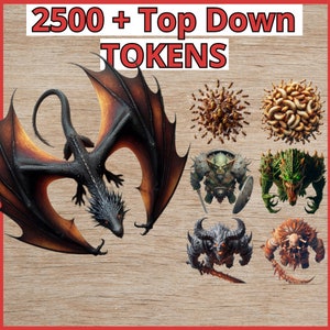 2500 Top-down RPG Tokens – 2D Tabletop Tokens, Creature Art for Dungeon ...