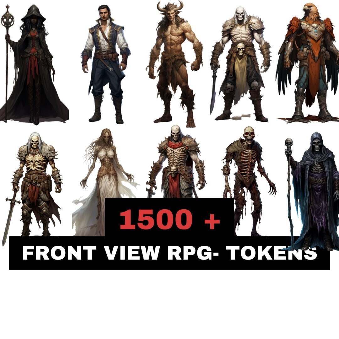 Isometric Dnd Token Set | Character Art & Accessory Pack for Tabletop ...