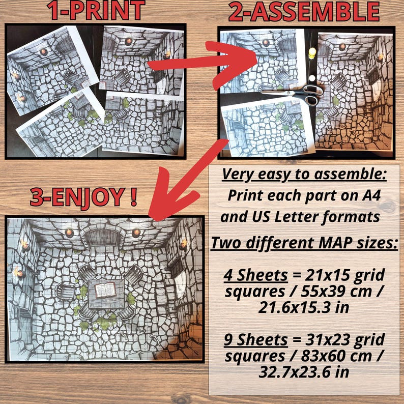 RPG Printable Tiles – 4000 Printable Modular Terrains, Various Places ...