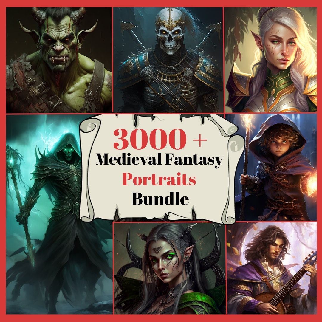 3000 Fantasy Portraits, Monsters Portraits, Dnd Tokens, RPG Portraits ...