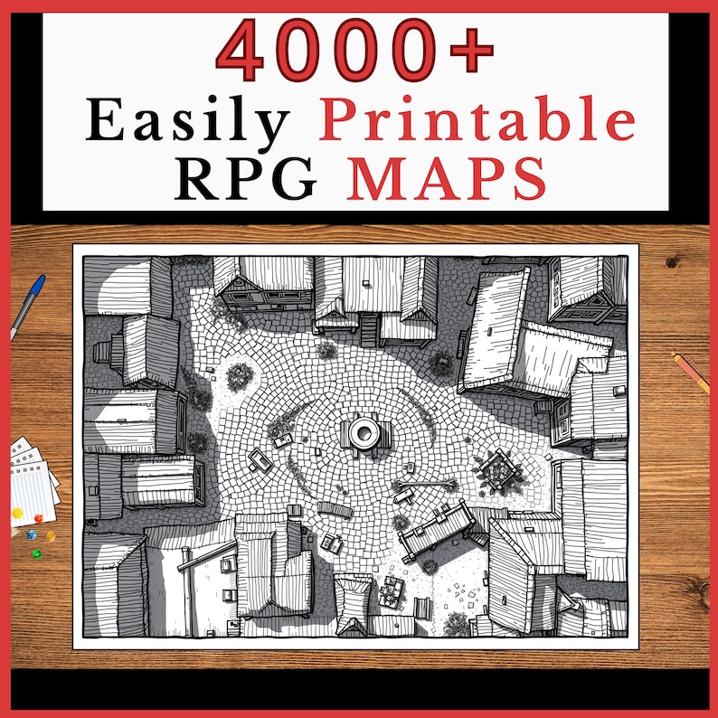 RPG Printable Tiles – 4000 Printable Modular Terrains, Various Places ...