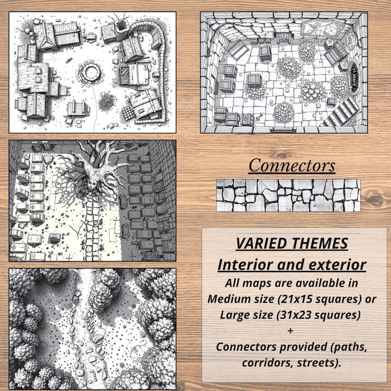 RPG Printable Tiles – 4000 Printable Modular Terrains, Various Places ...