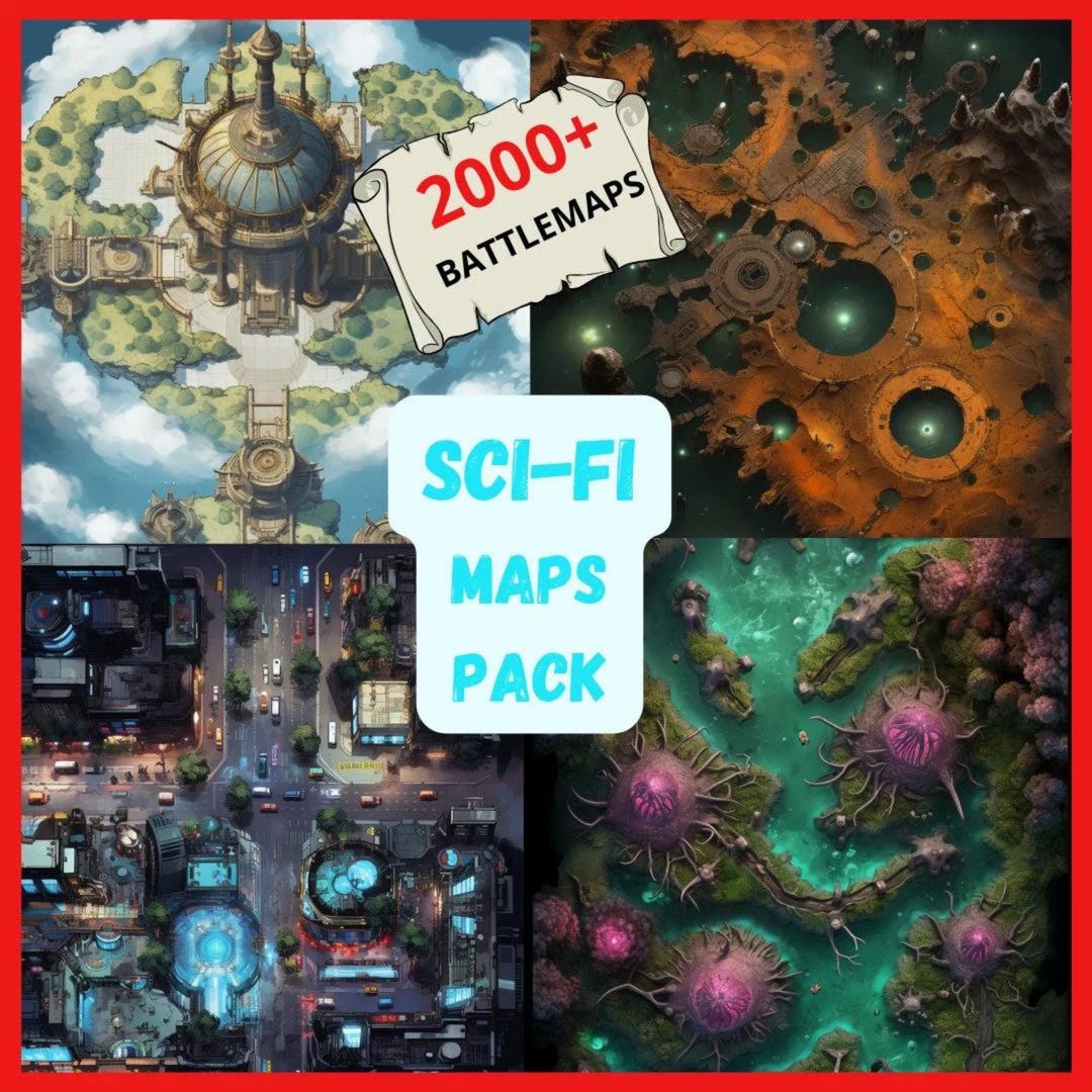 Sci-fi Battlemaps 2000 Maps Bundle for Vttrpg (foundry,roll20,...), RPG ...