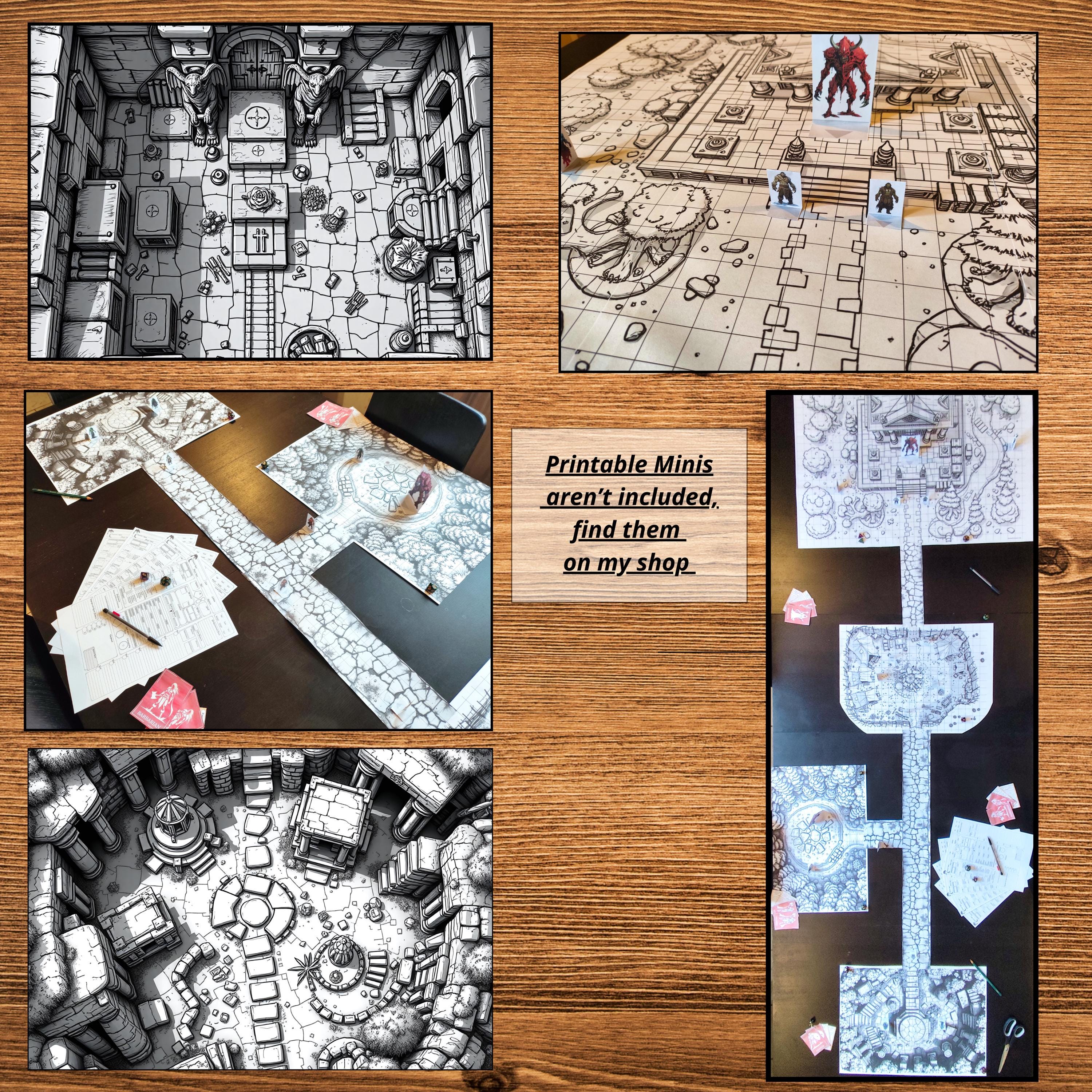 RPG Printable Tiles – 4000 Printable Modular Terrains, Various Places ...