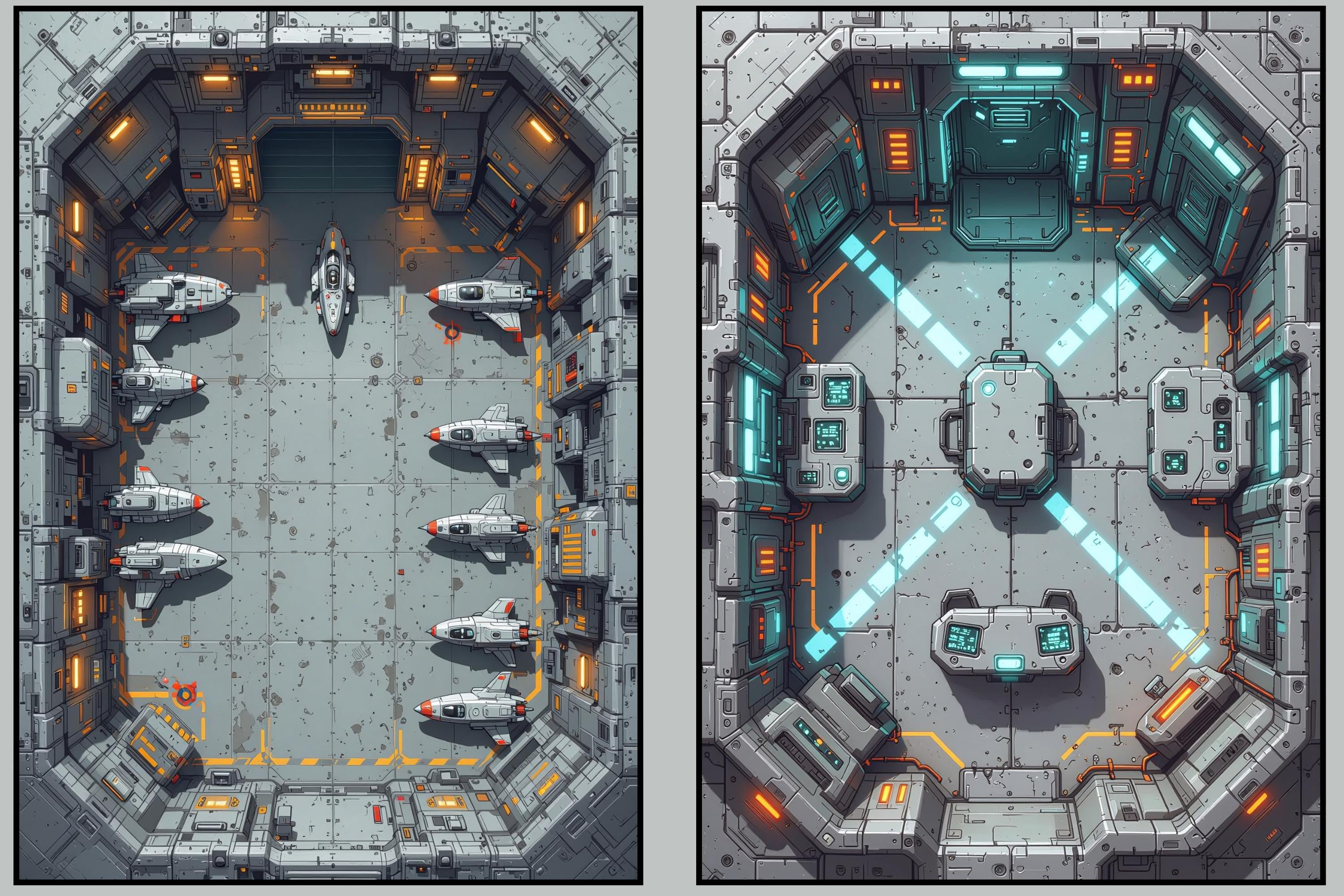 1000 STARSHIP MAPS, Spaceship Interior Battlemaps, Scifi RPG Maps ...