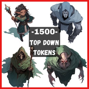 1500 Top Down Dnd Tokens Pack, Top Down Token, Ttrpg Tokens, Vttrpg ...