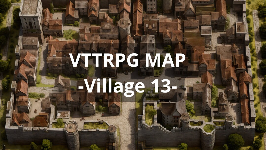Vttrpg Village Battlemap Village Terrain Fantasy Battle Map - Etsy