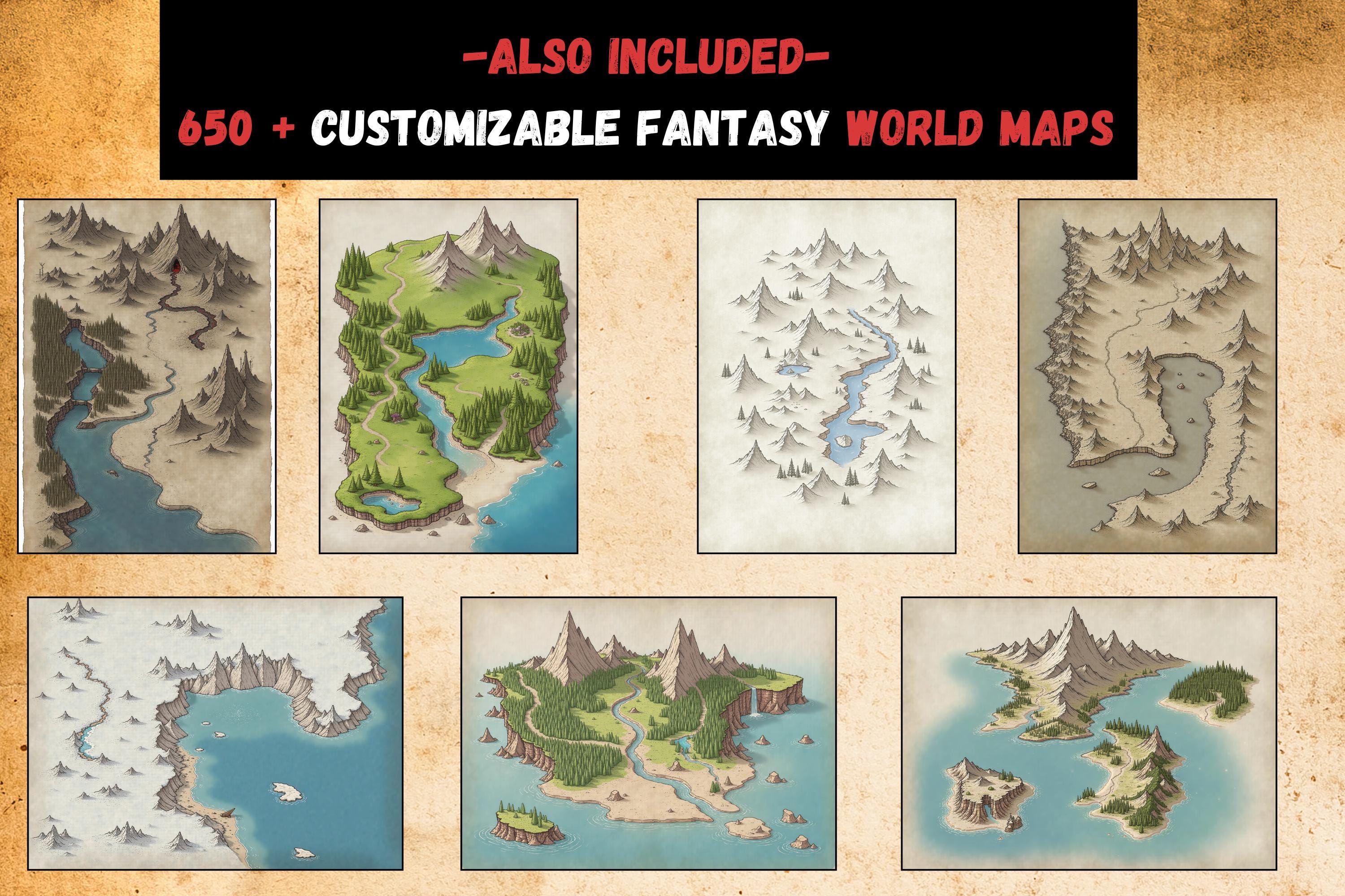 Procreate Fantasy Map Making Brush Kit: 16,000+ RPG Stamps and Brushes ...
