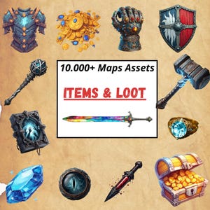 Fantasy MAP Making Kit Ttrpg World Map Creator | 10000 + Pcs Stamps ...