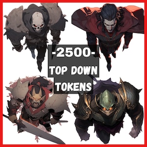 2500 Top-down RPG Tokens – 2D Tabletop Tokens, Creature Art for Dungeon ...