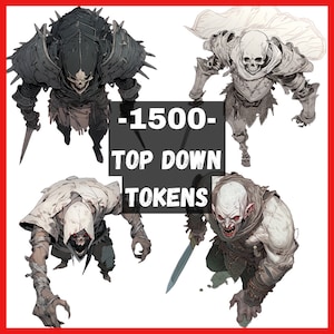 1500 Top Down Dnd Tokens Pack, Top Down Token, Ttrpg Tokens, Vttrpg ...