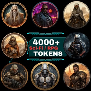 4000 Sci-fi and Cyberpunk Token Pack – Fantasy Digital Character Art ...
