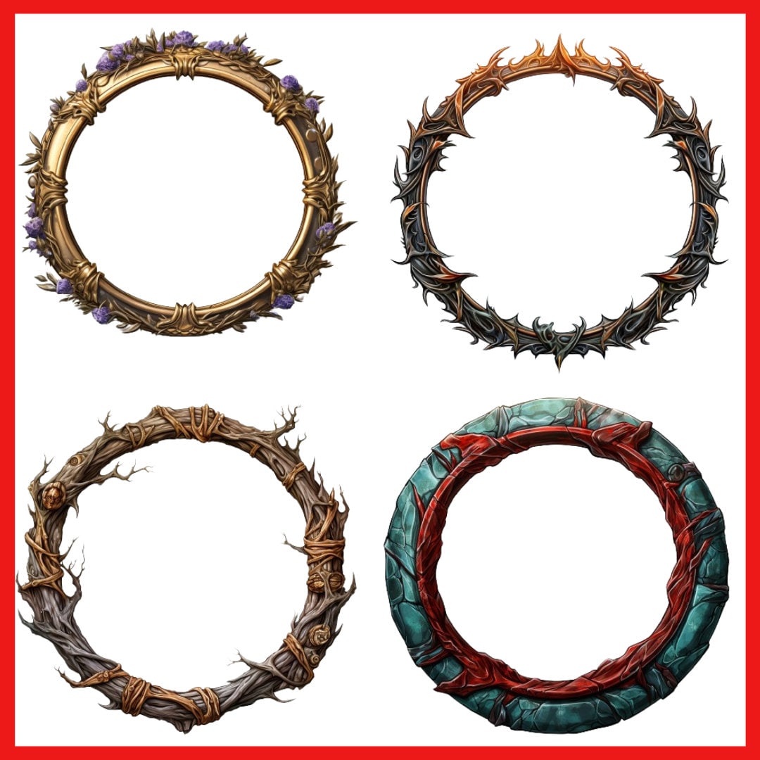 6500 Token Border Bundle – Dnd Token Frames for Token Maker, Token ...