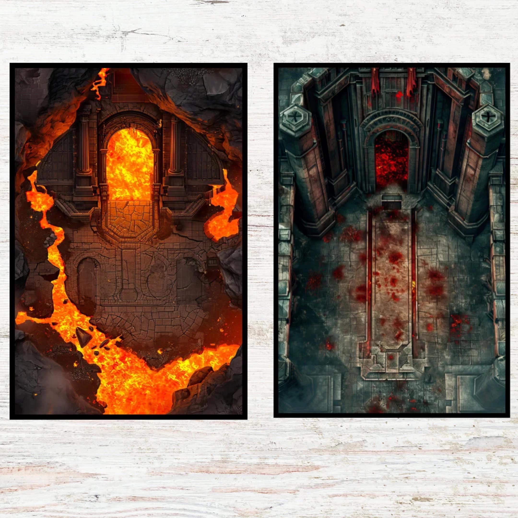 Lava Map Bundle – 600 Volcano & Bloody Battlemaps | Demon Lands -vttrpg ...