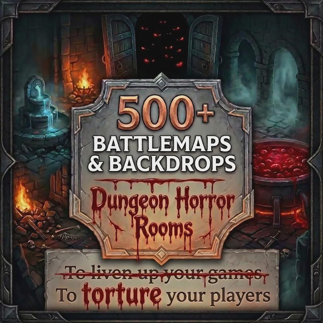 500+ Dungeon Maps & Horror Rooms Bundle | Immersive Scenery + Top-down ...