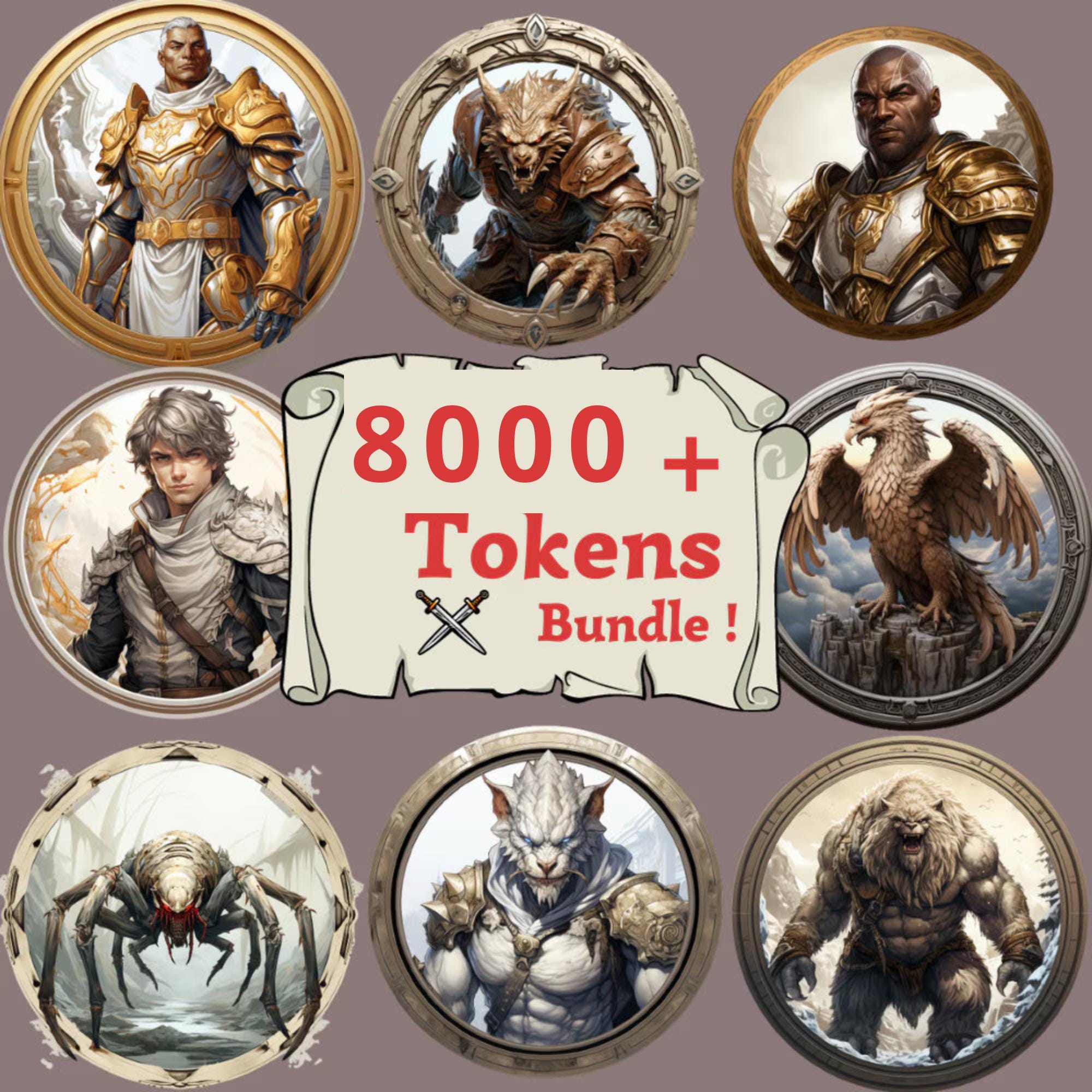 8,000+ Circular Dnd Tokens for VTT | Massive RPG Portrait Token Bundle ...