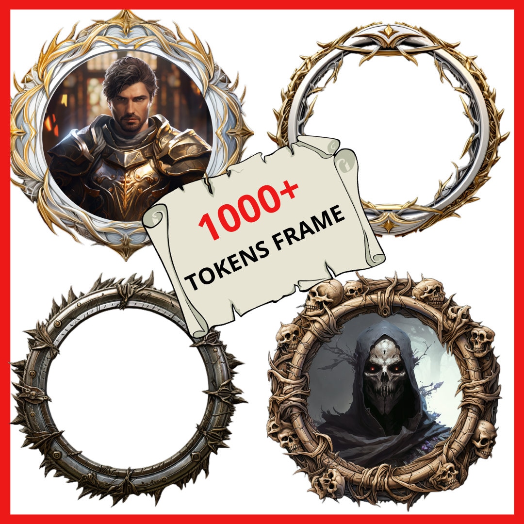 1000 DnD Token Border Frame pack dnd tokens dungeon master - Etsy Portugal