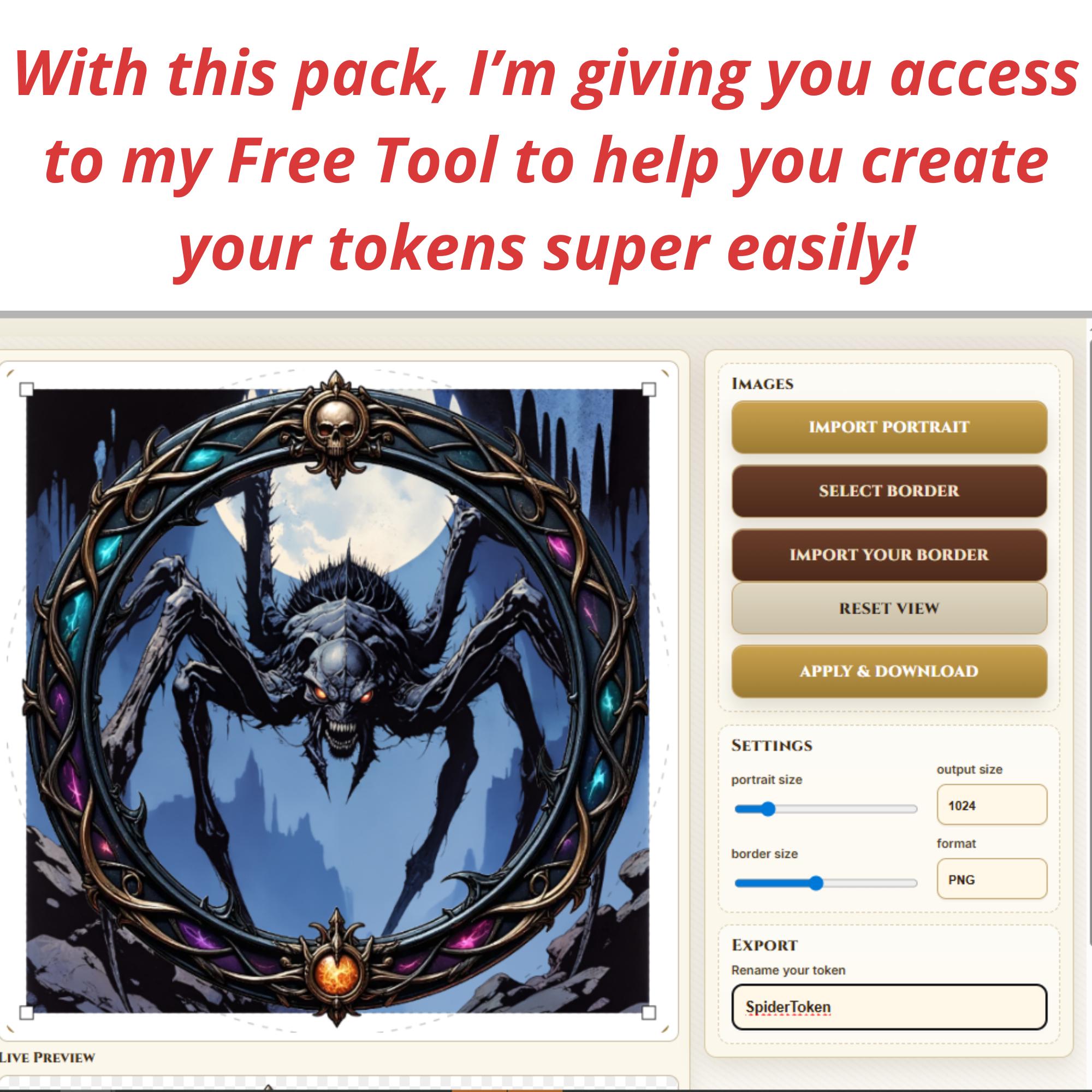 6500 Token Border Bundle –token Frames for Token Maker, Token Stamp ...