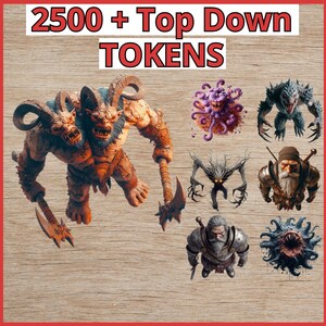 2500 Top-down RPG Tokens – 2D Tabletop Tokens, Creature Art for Dungeon ...