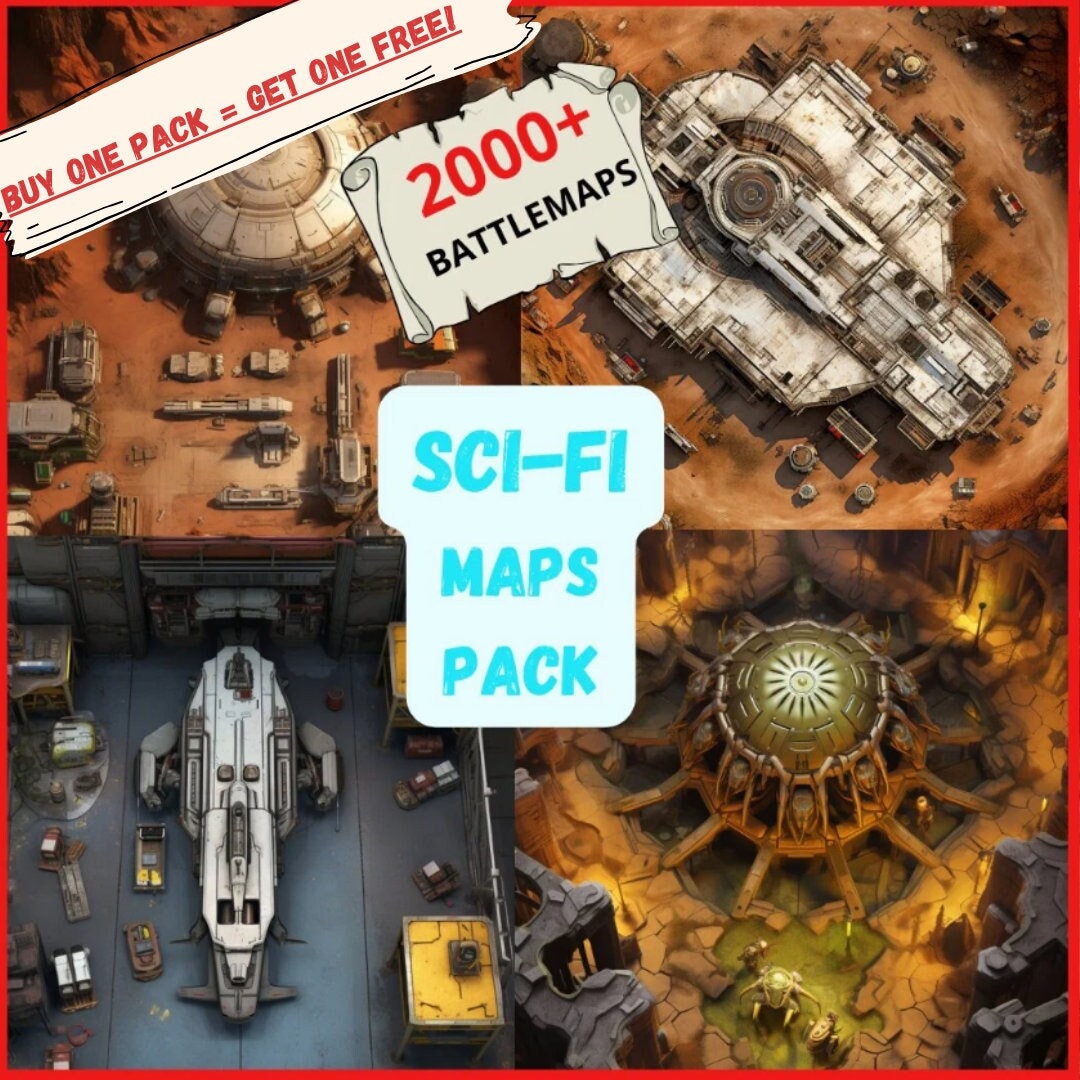 Sci-fi Battlemaps 2000 Maps Bundle for Vttrpg foundry,roll20,..., RPG ...