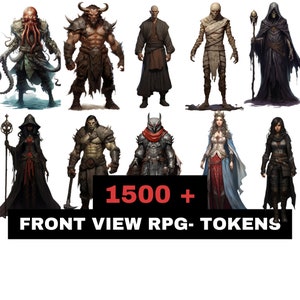 1500 Front View Dnd Tokens Pack, Isometric Token, Ttrpg Tokens, Vttrpg ...