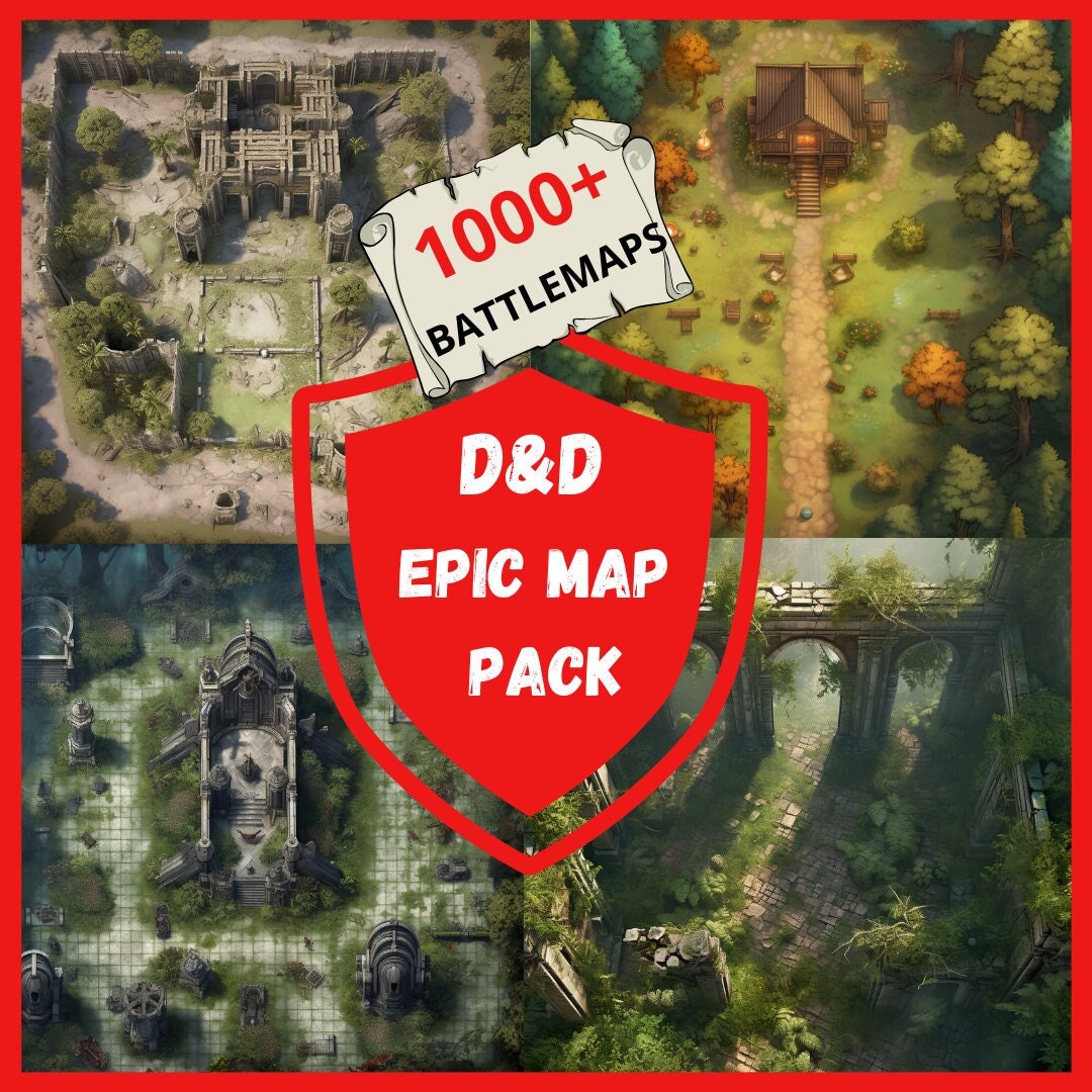 1000 DnD Maps DnD map BattleMap Bundle Dungeons and Dragons - Etsy 日本