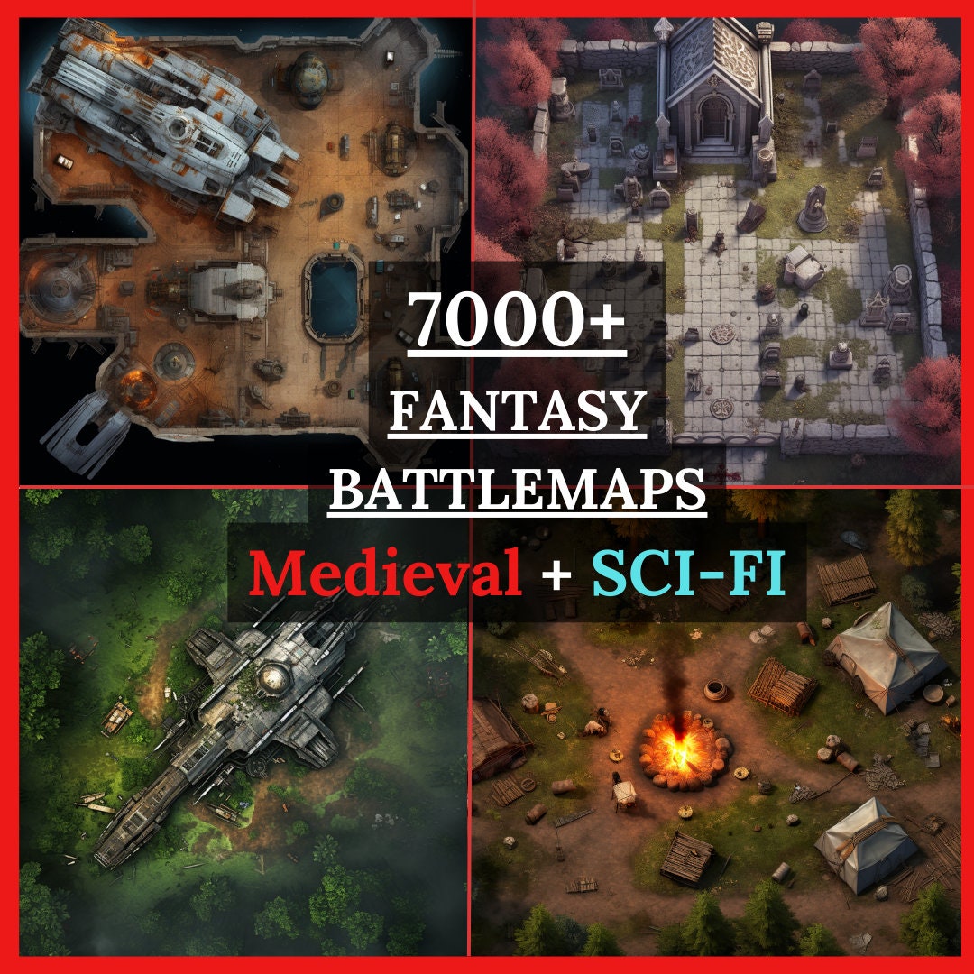 Whole Shop Battlemaps 7000 Dnd Maps Scifi Maps Dungeons and - Etsy