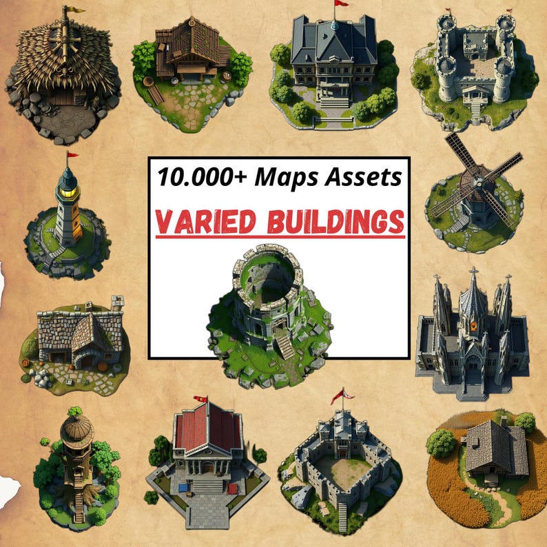 Fantasy Map Making Kit – 10000+ Assets, RPG World Map Creator, Fantasy ...