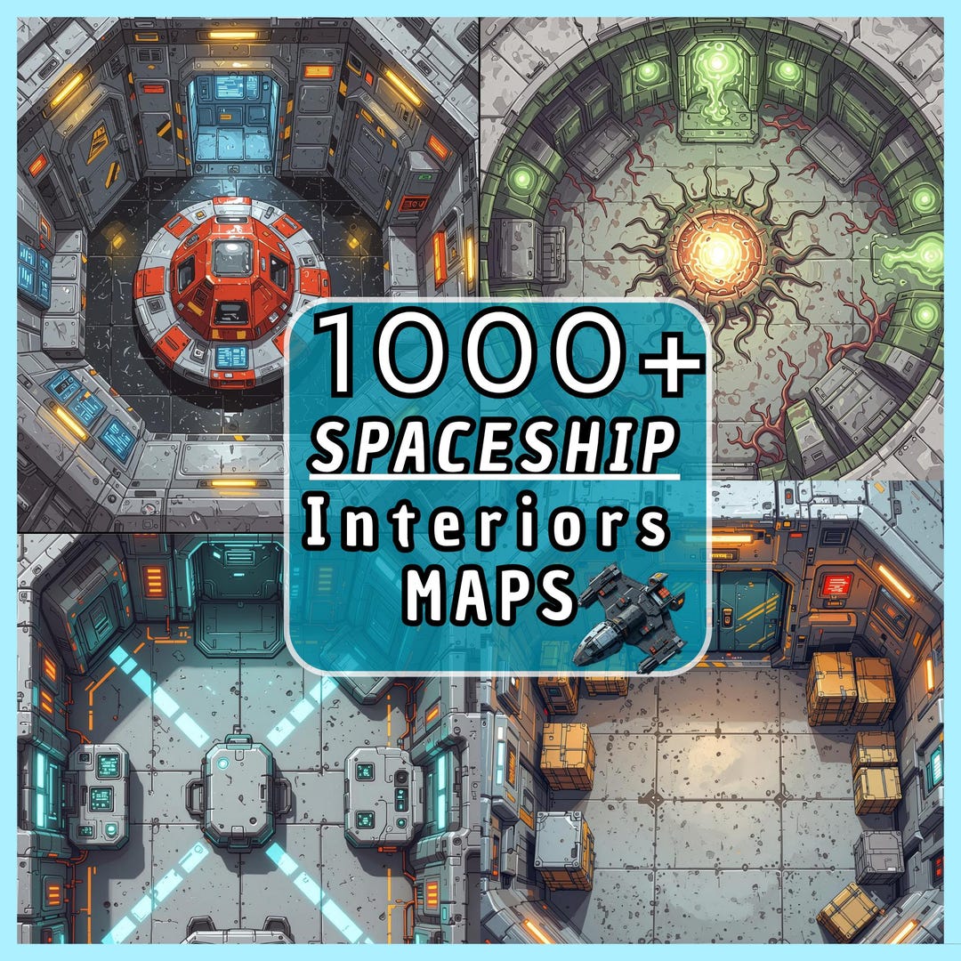 1000 STARSHIP MAPS, Spaceship Interior Battlemaps, Scifi RPG Maps ...
