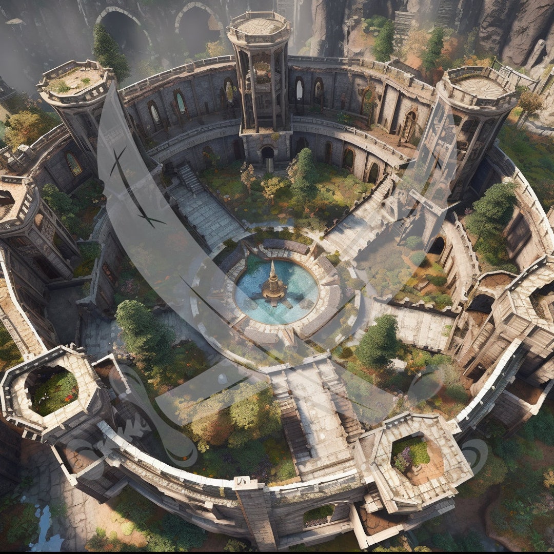 DnD Map Abandoned Castle DnD Battle Map Battlemap Dungeons - Etsy.de