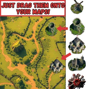 Fantasy MAP Making Kit Ttrpg World Map Creator | 10000 + Pcs Stamps ...