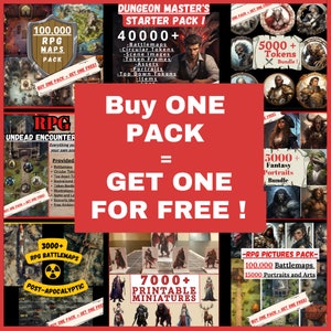 7000 RPG Easily Printable Tabletop Miniatures Printable Tokens Dnd Mini ...