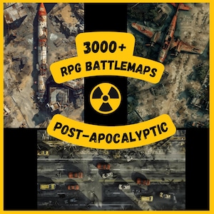 Post Apocalyptic Bundle 6000 Nuclear Fallout Maps & Tokens , Post Apo ...