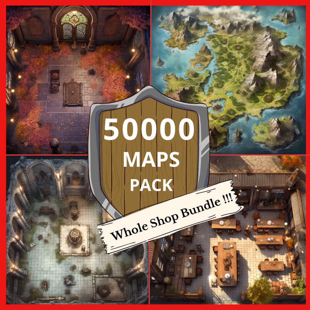 50000 Battlemaps DnD Maps Bundle Dungeons and Dragons Battlemap dnd ...