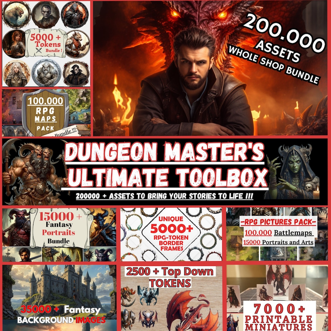 200000 acessórios DND Dungeon Master's Toolkit, dnd Mapa dnd terreno ...