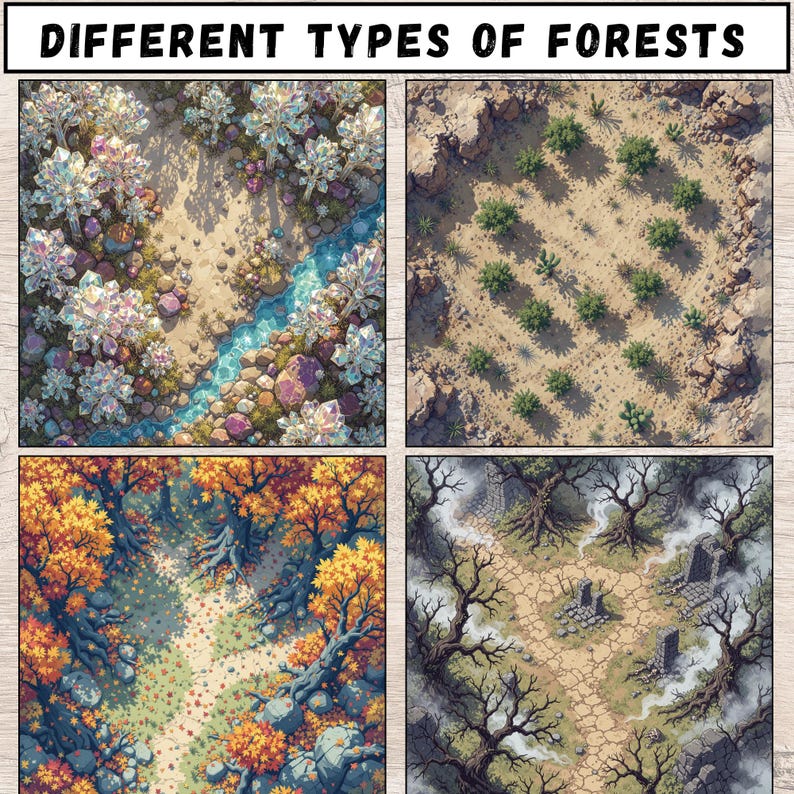 4000+ Forest Battlemaps Fantasy Maps: Clairings, Woodlands, Digital ...
