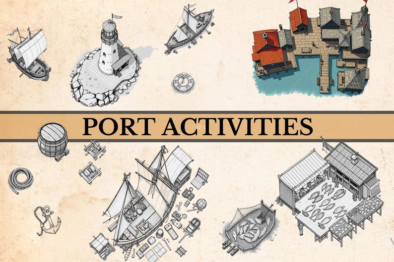 5000 Procreate Brushes for Fantasy Map Making – City & Town Stamps ...