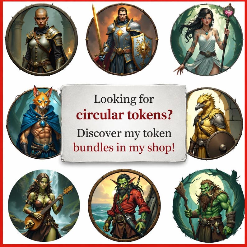 4000 Top-down Tokens – 2D Tabletop Tokens, Creature Art for Game ...