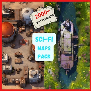 Sci-fi Battlemaps 2000 Maps Bundle for Vttrpg (foundry,roll20,...), RPG ...