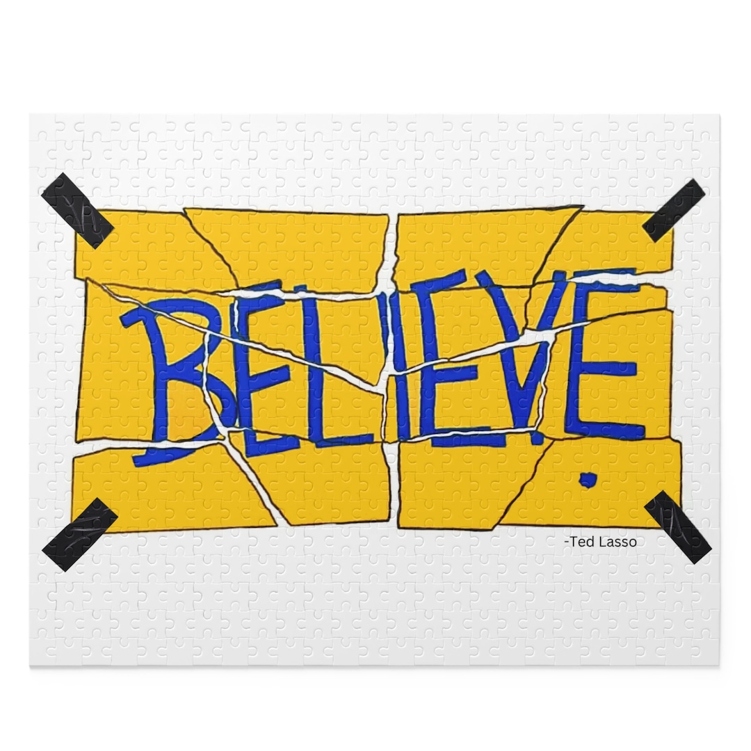 Ted Lasso Puzzle Ripped Believe Signs Puzzle 120 252 Etsy