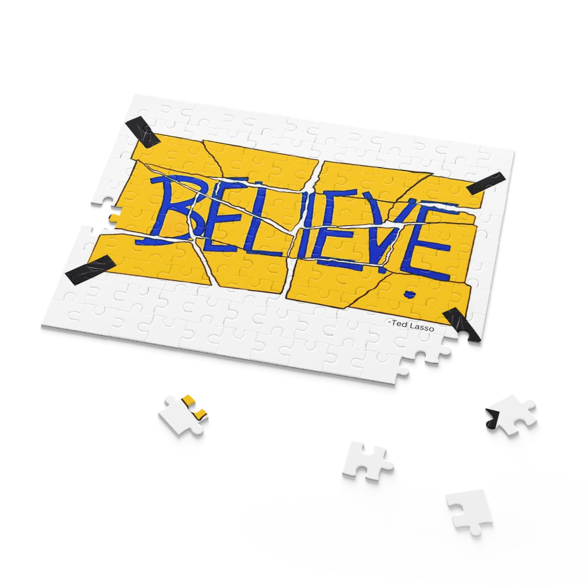 Ted Lasso Puzzle Ripped Believe Signs Puzzle 120 252 Etsy